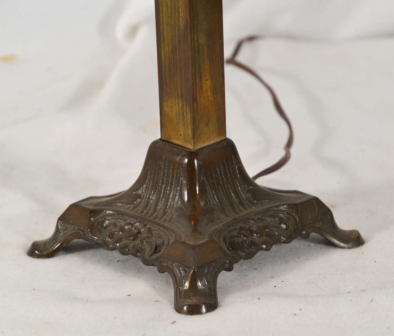 1930's Arts and Crafts Leaded Glass Shade and lamp, at 1stDibs