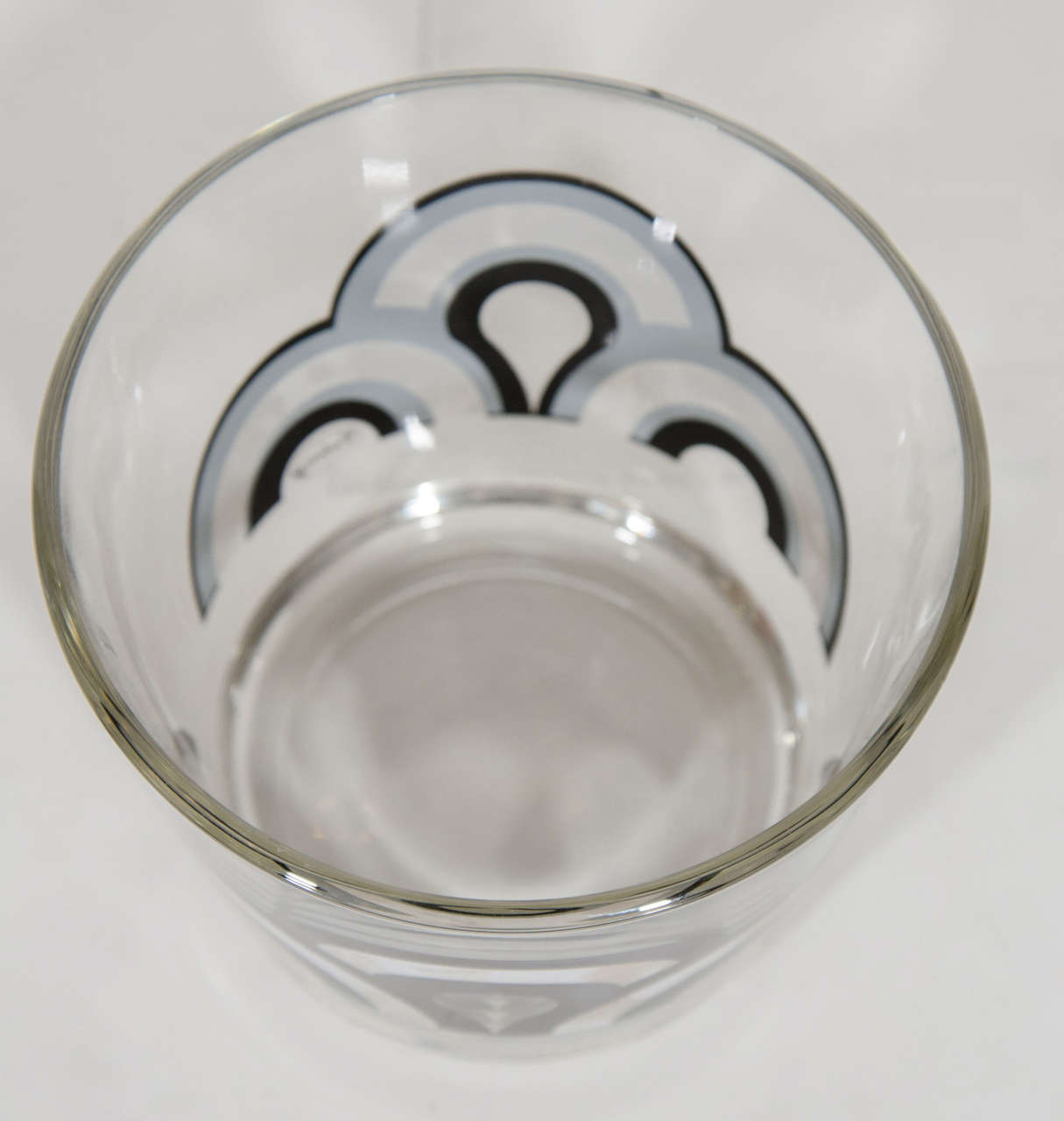 Vintage Ice Bucket or Cooler in Blown Glass with Geometric Design at ...