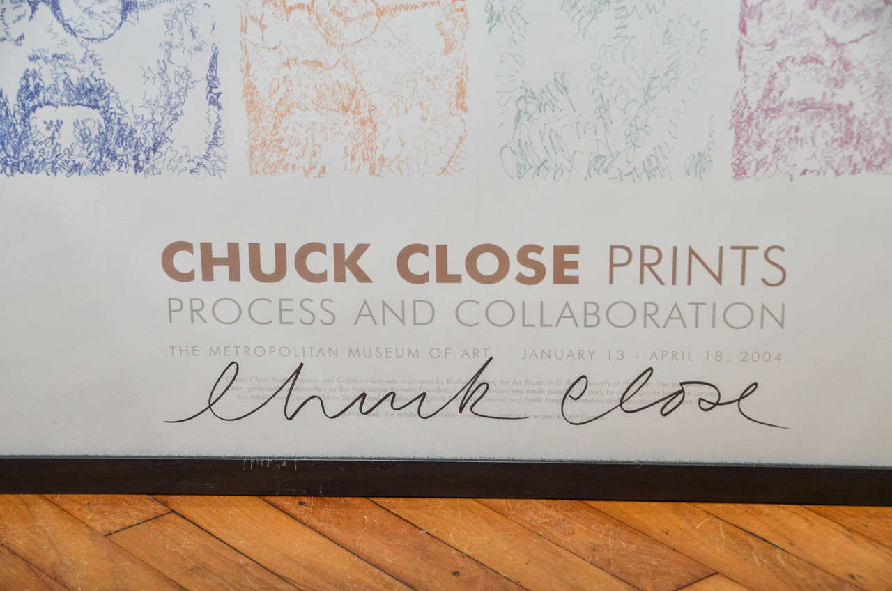 Chuck Close Signed Poster at 1stDibs