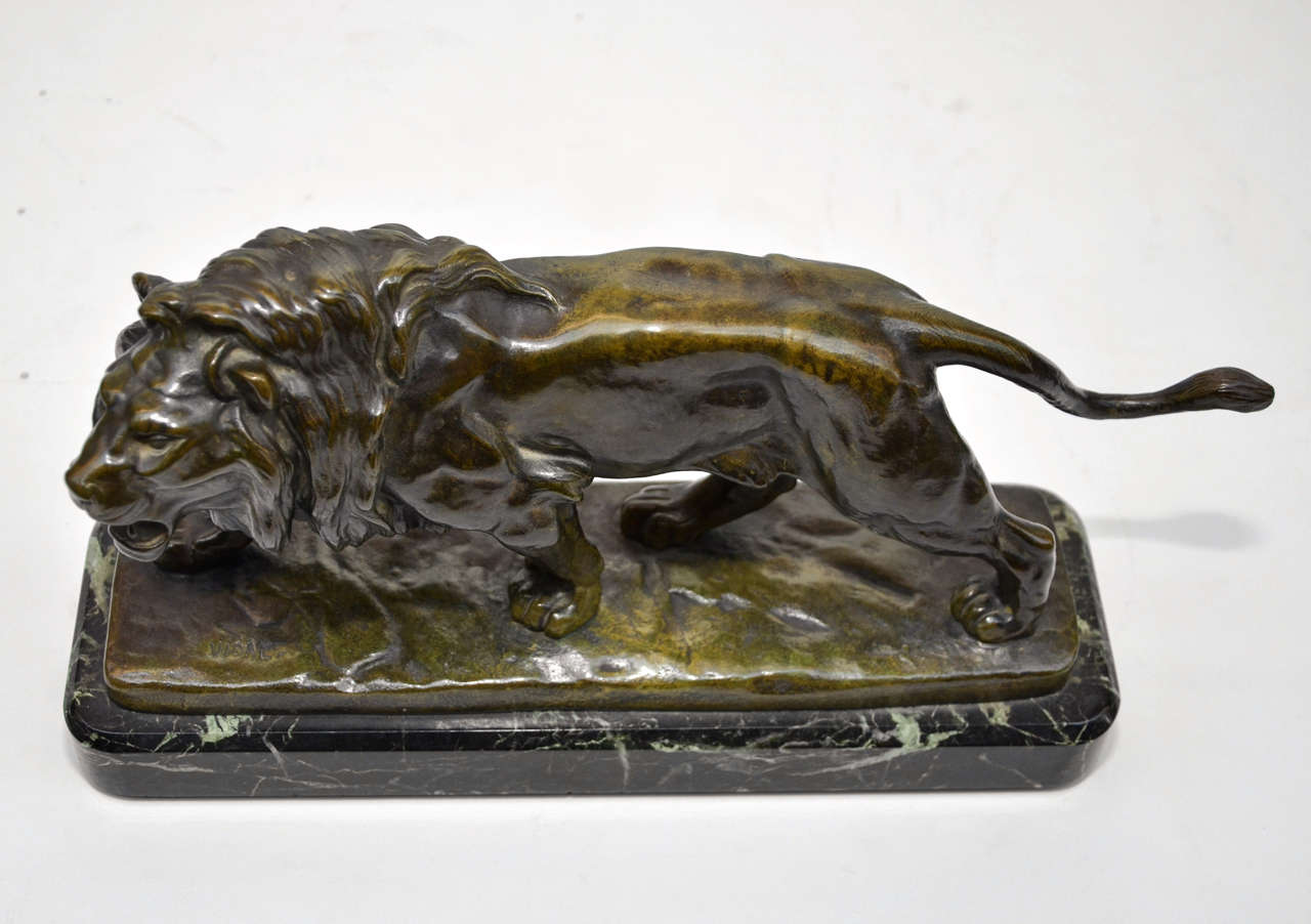 Bronze Lion Signed Vidal at 1stDibs | vidal leon, bronze lion sculpture ...