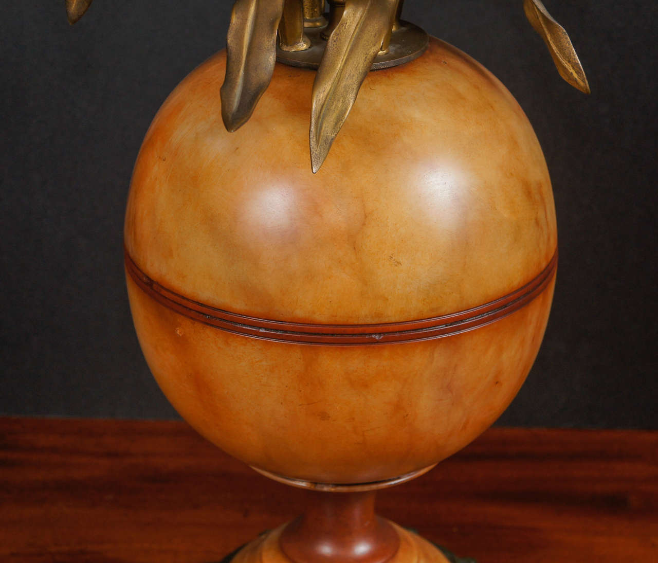 Unusual Colored Marble and Gilded Bronze Single Candelabra For Sale at ...