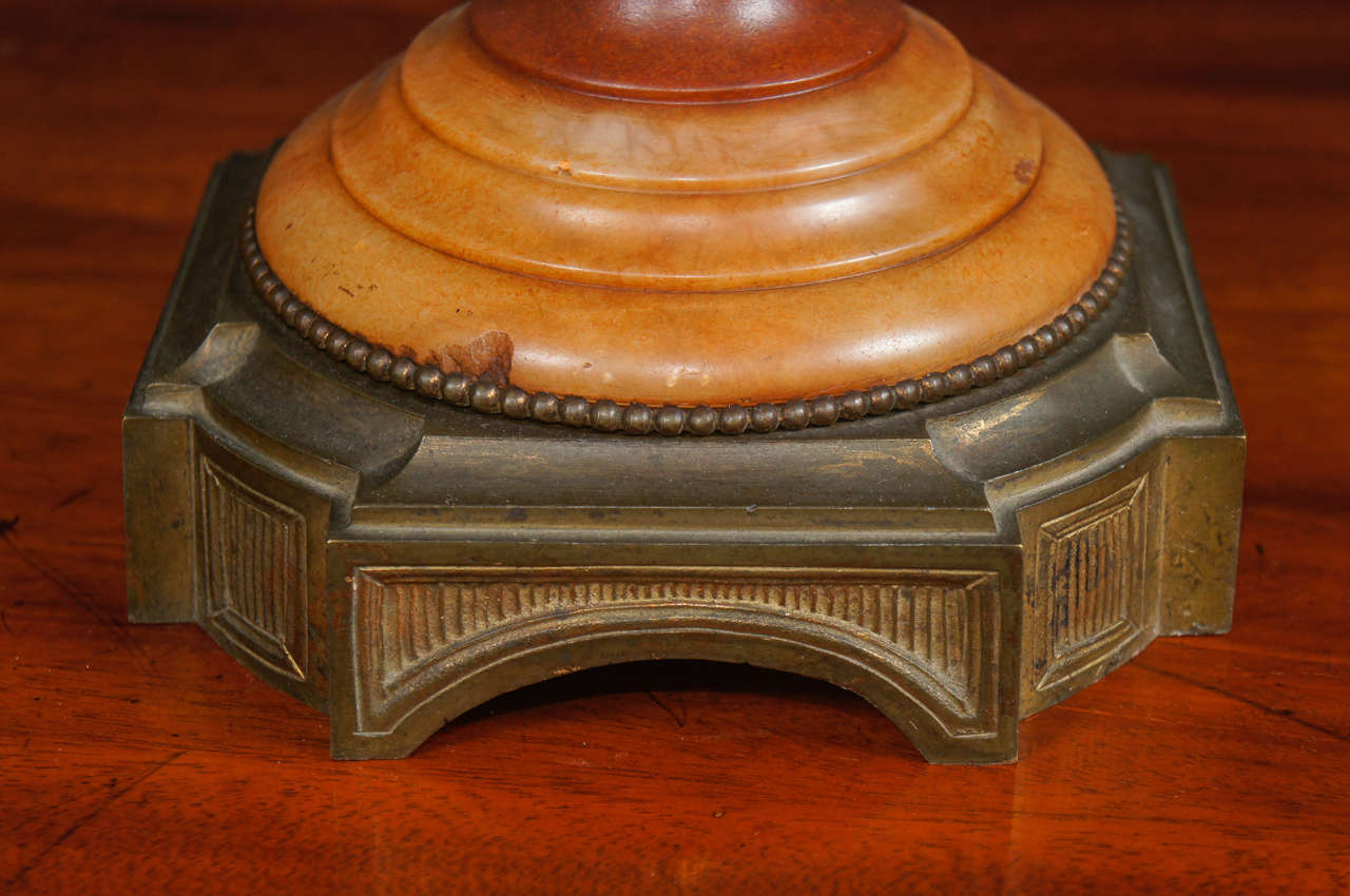 Unusual Colored Marble and Gilded Bronze Single Candelabra For Sale at ...