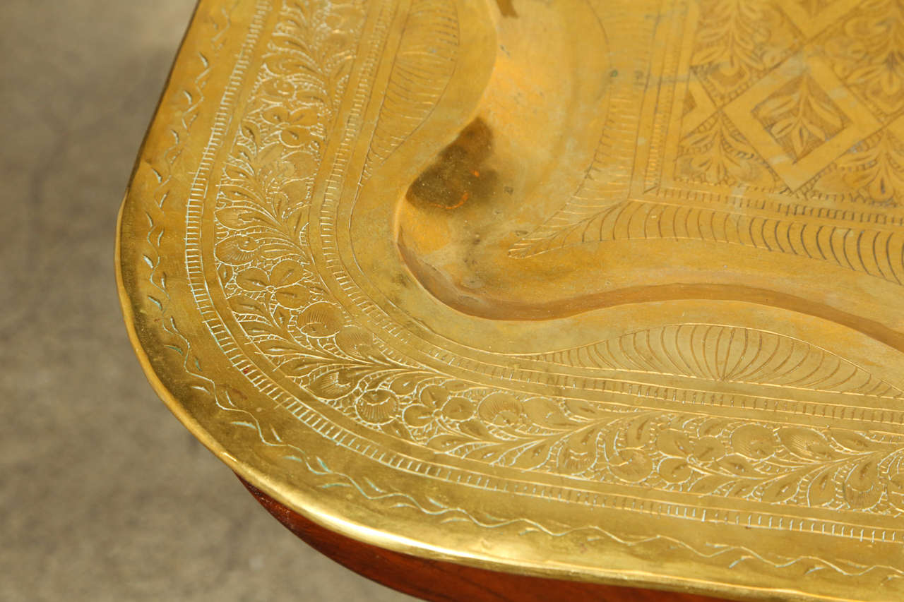 Moroccan Rectangular Brass Tray Coffee Table at 1stDibs | large ...