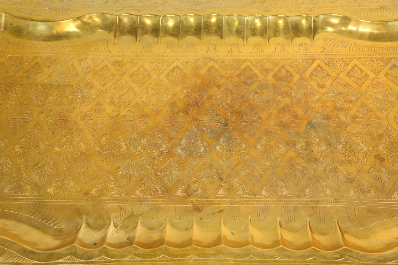 Moroccan Rectangular Brass Tray Coffee Table at 1stDibs | large ...