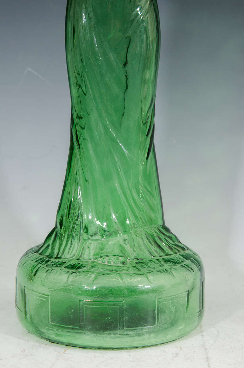 Midcentury Tall Tuscan, Chianti Glass Wine Bottle in the Shape of a ...
