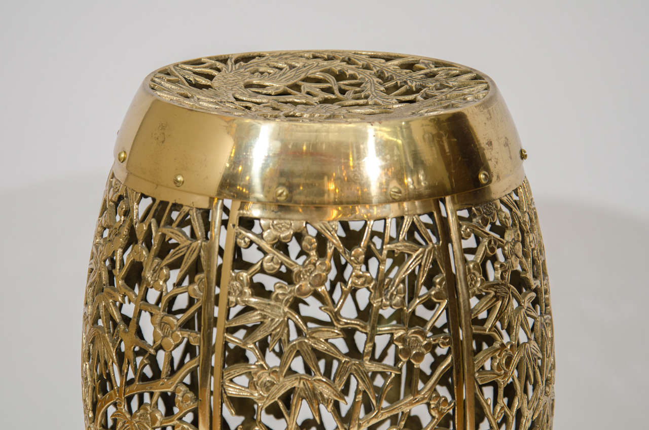 Midcentury Asian Inspired Garden Stool at 1stDibs