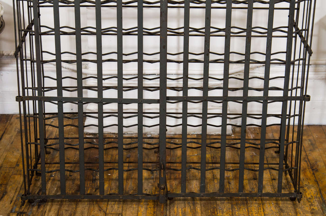 Vintage Rigidex Large, Steel Industiral French Wine Rack at 1stDibs ...