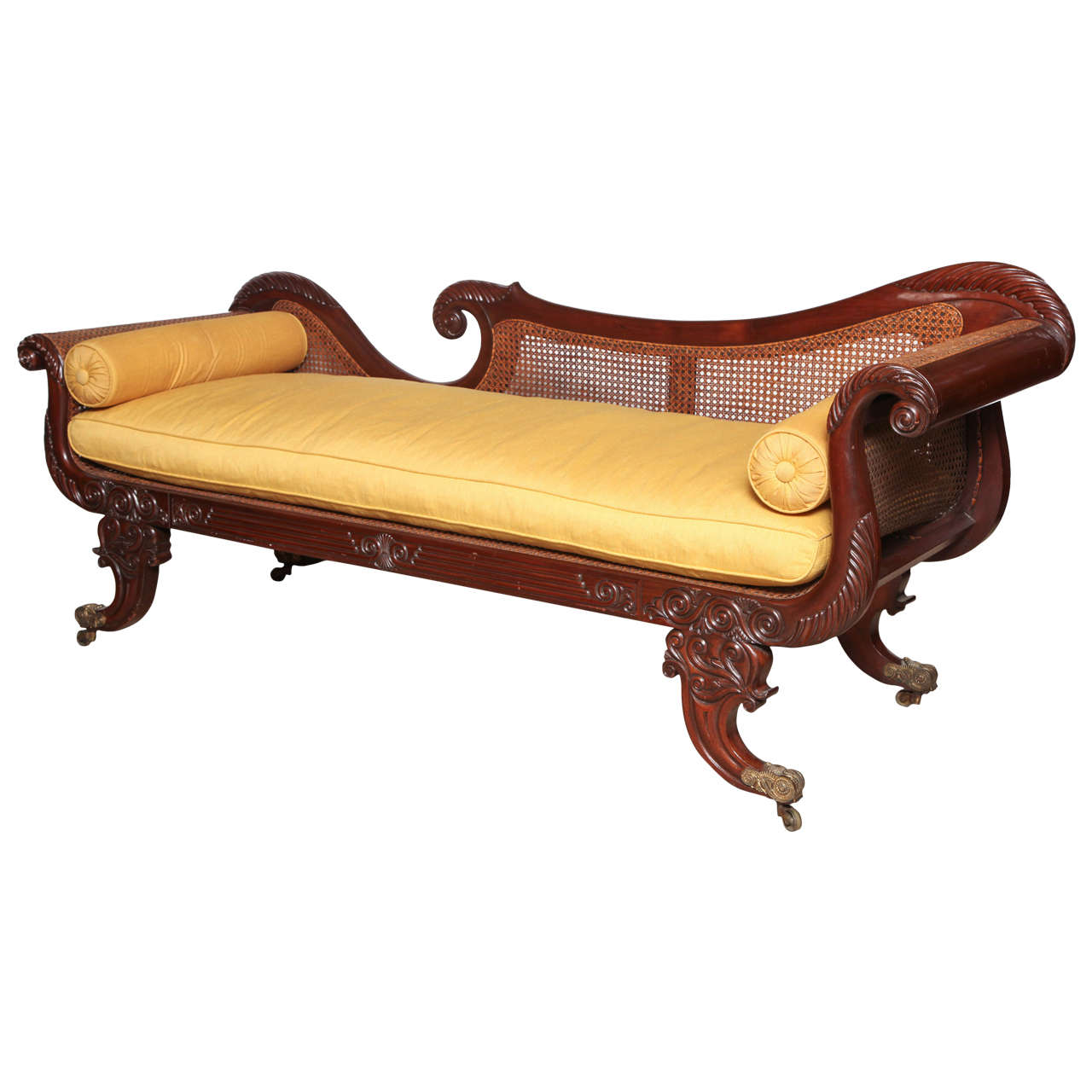 Regency Caned Recamier at 1stDibs