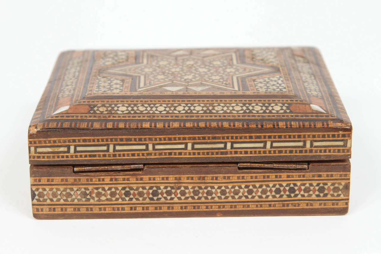 Antique Islamic Persian Wooden Box at 1stDibs | persian inlaid boxes ...