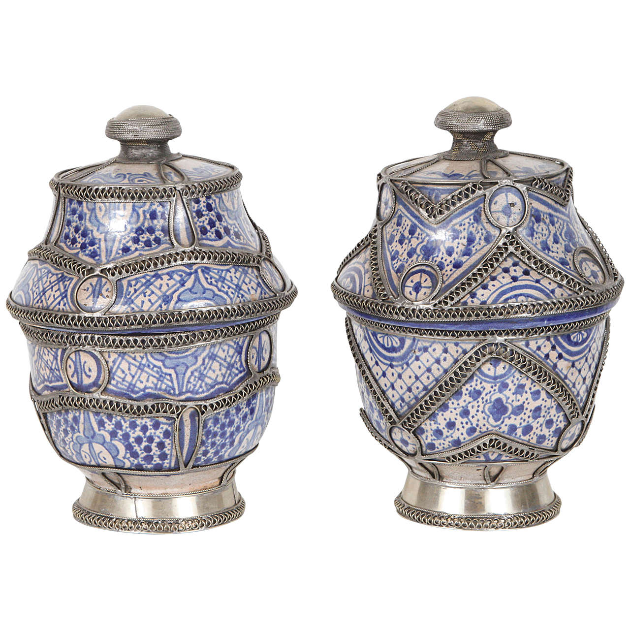 Pair of Moroccan Antique Urns from Fez at 1stDibs | moroccan urns
