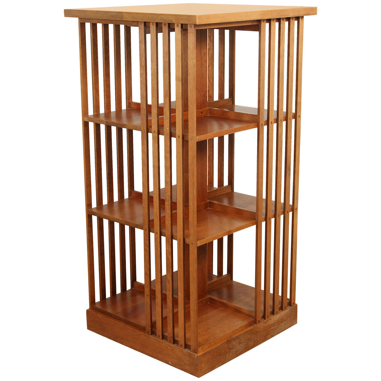 Signed Stickley Revolving Bookcase at 1stDibs | revolving bookcase plans