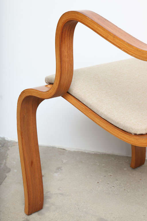 Laminated Walnut Armchair by Peter Danko at 1stDibs