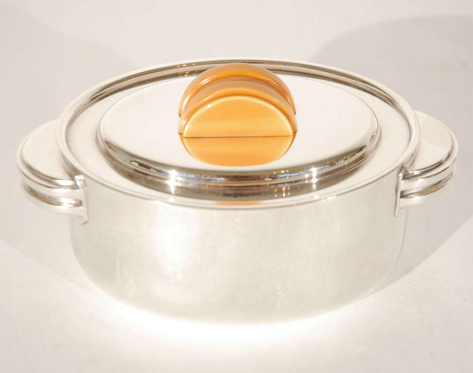 Silver Plate and Bakelite Coffee and Tea Service by F. W. Quist at ...