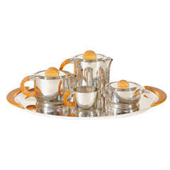 Silver Plate and Bakelite Coffee and Tea Service by F. W. Quist at ...
