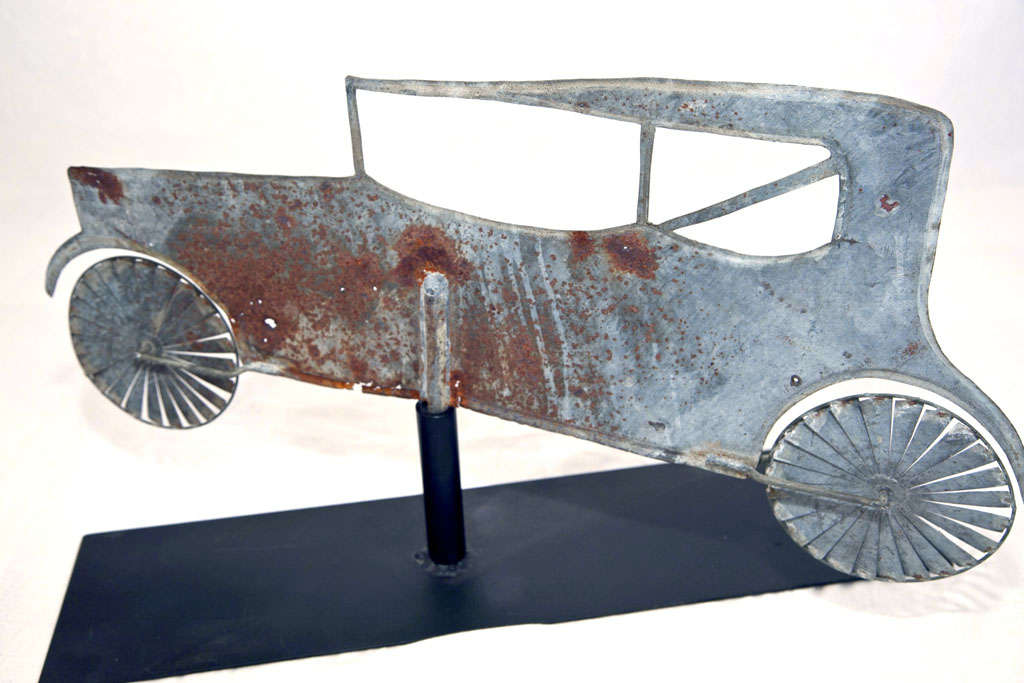 1920's Touring Car Weather Vane with Articulated Wheels For Sale at 1stDibs