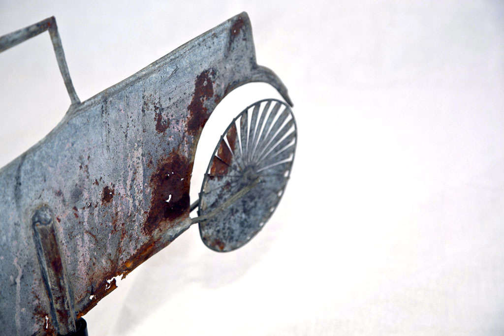 1920's Touring Car Weather Vane with Articulated Wheels For Sale at 1stDibs
