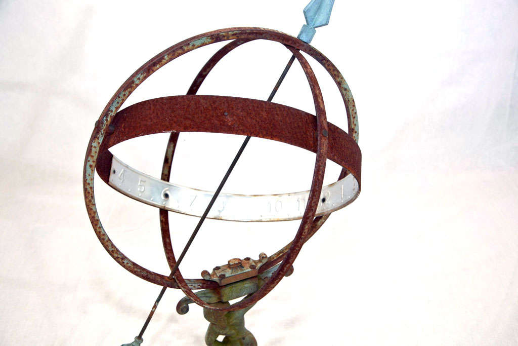 1930's Cast Iron Armillary- Sun Dial For Sale at 1stDibs