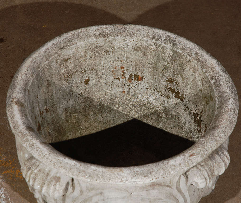 Cast Concrete Planter with Acanthus Leaf Detail at 1stDibs | concrete ...