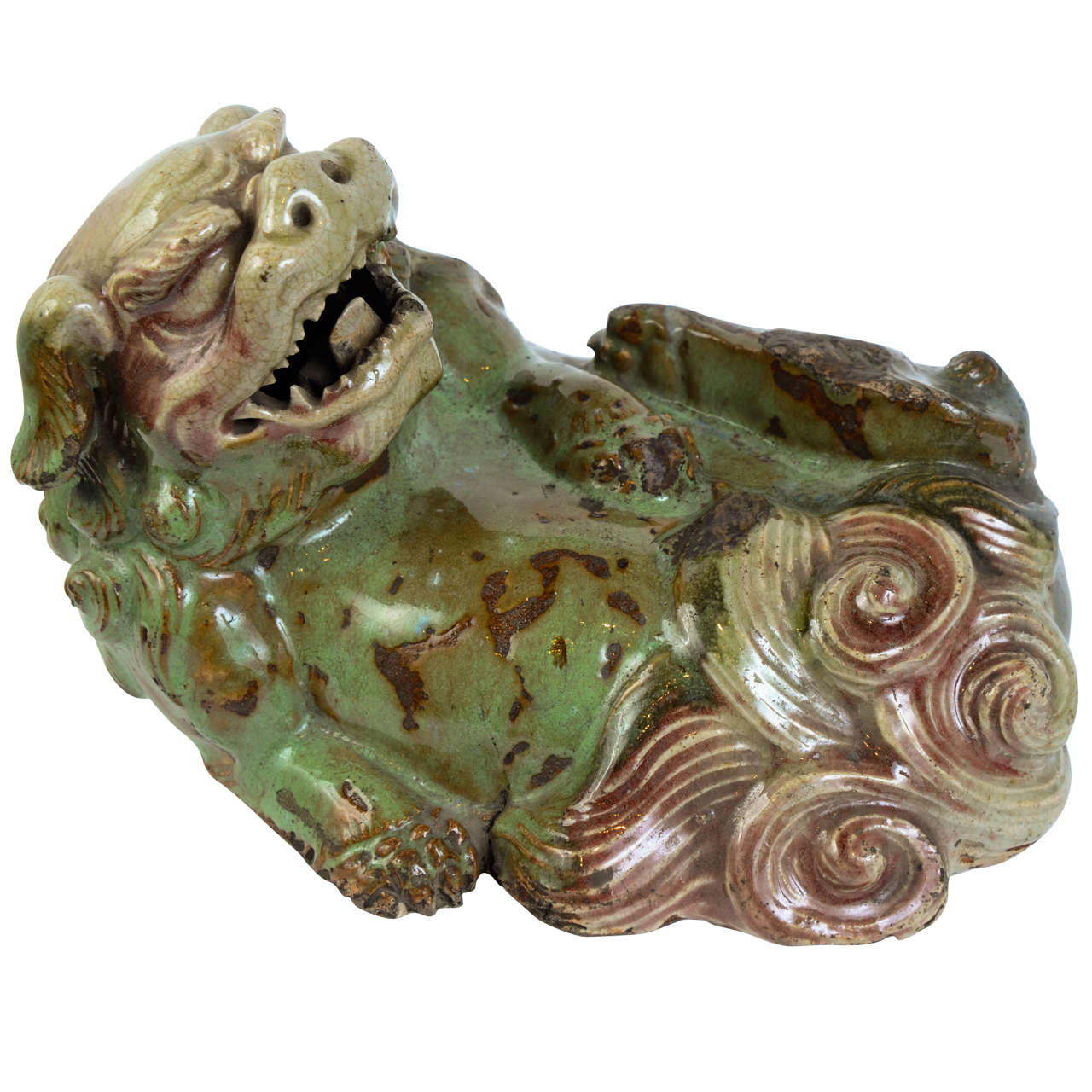 Late 19th Century Japanese Ceramic Fo Dog at 1stDibs