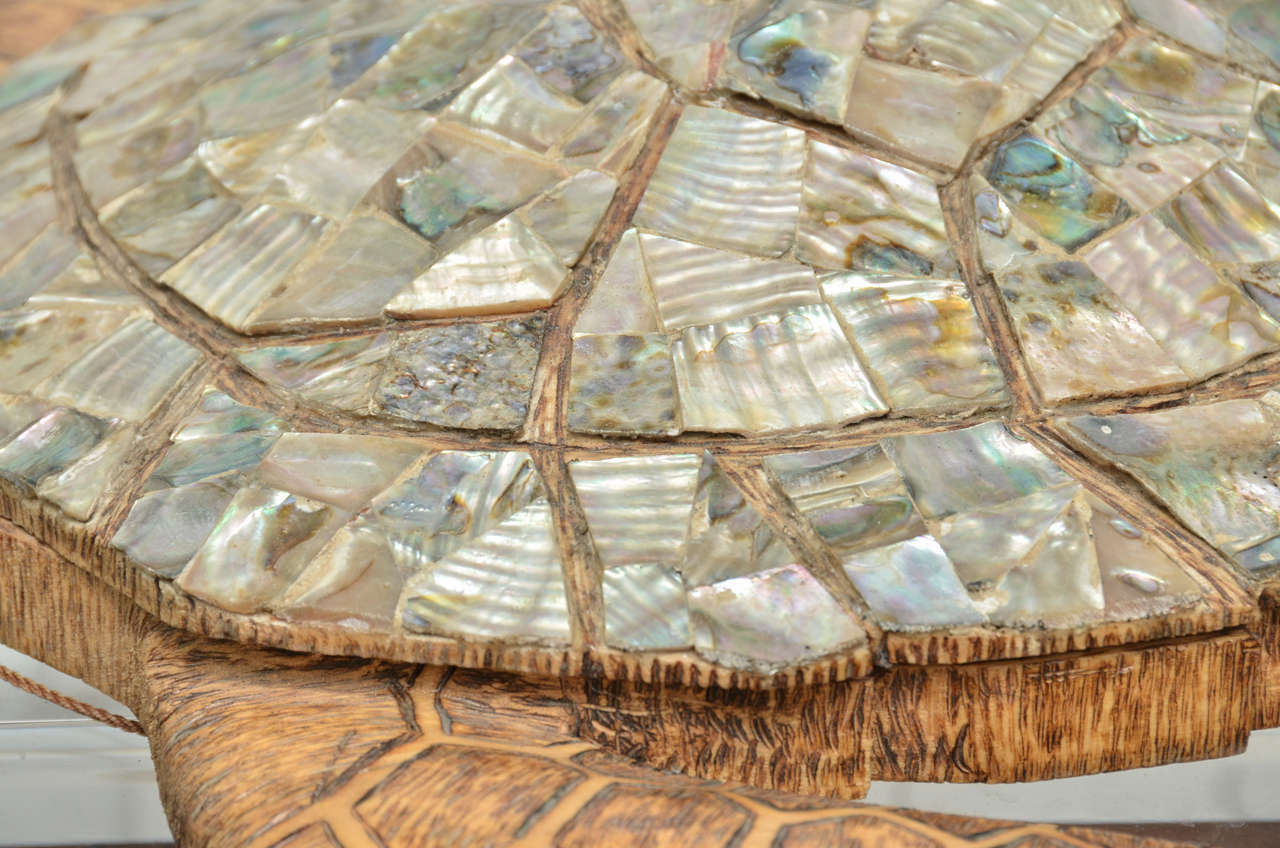Abalone and Wood Turtle Sculpture at 1stDibs | abalone turtle ...