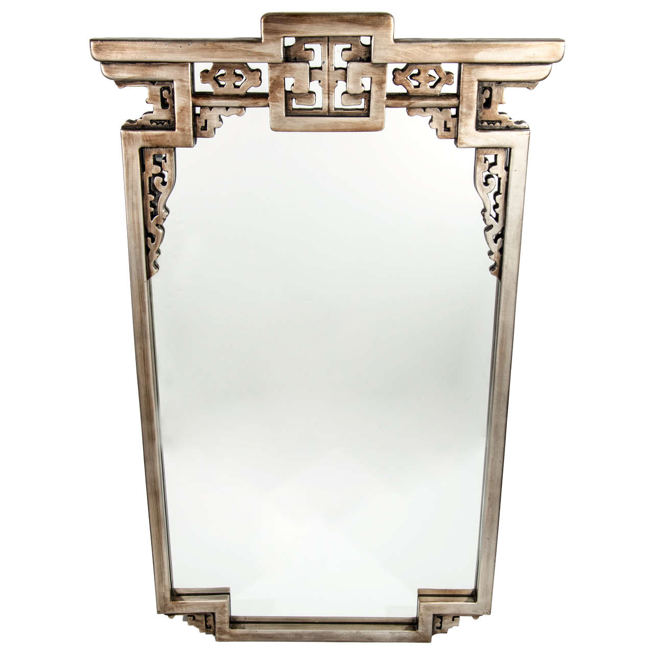 Mid Century Modern Pagoda Mirror in the Manner of James Mont at 1stDibs