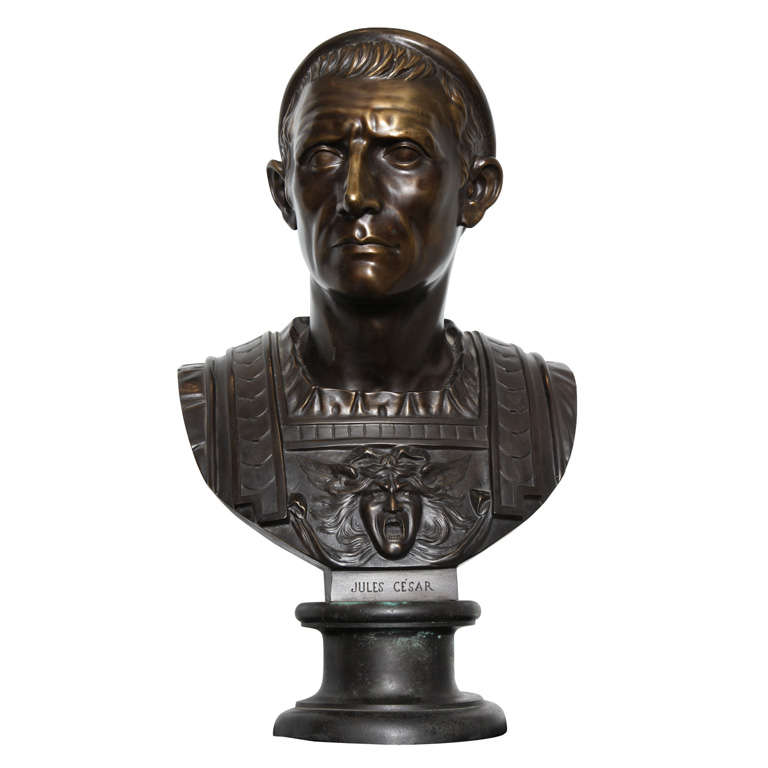 Patinated Bronze Bust of Julius Caesar at 1stDibs