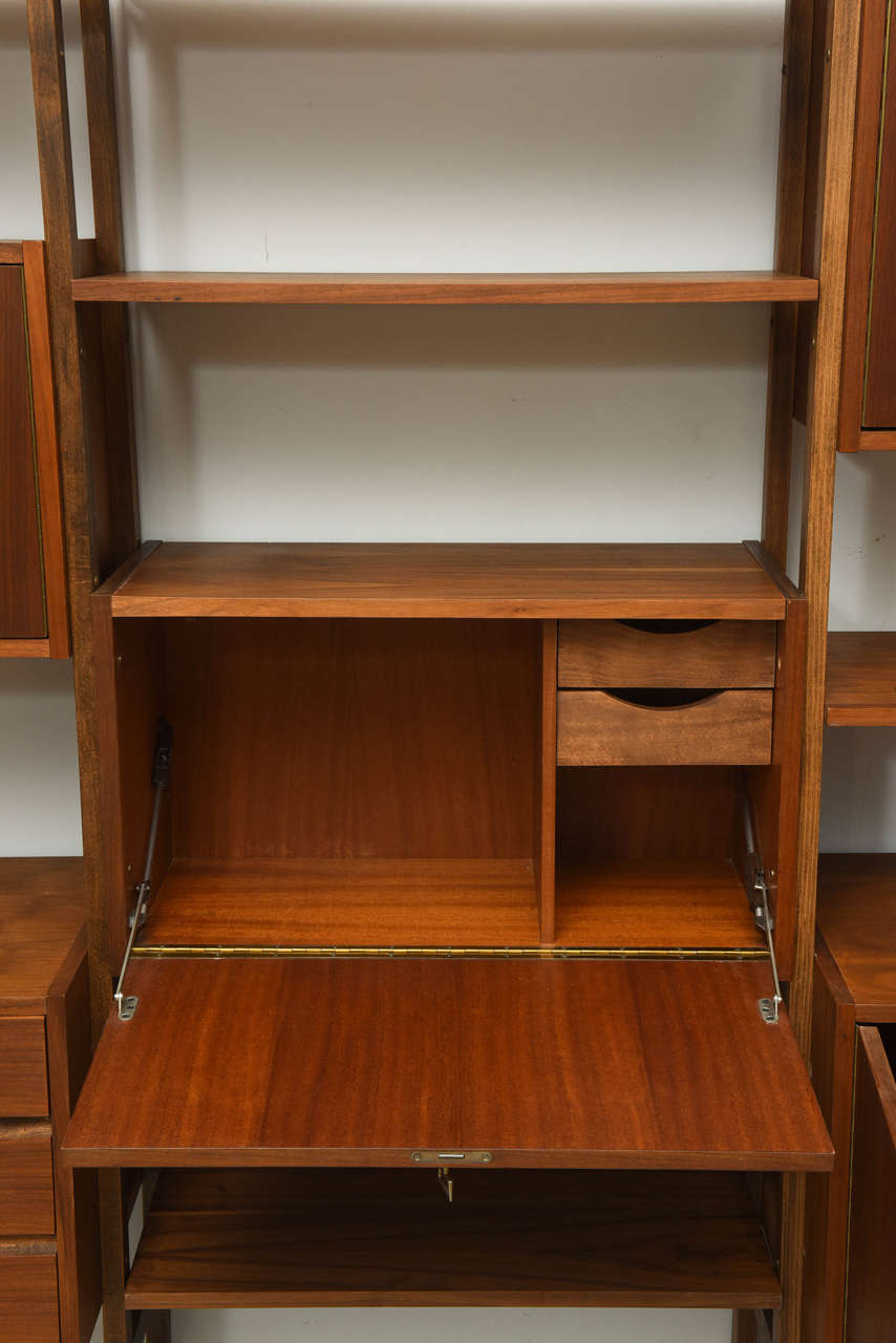 Mid-Century Modern Teak Wall Unit or Storage, 1950s Scan Style at ...