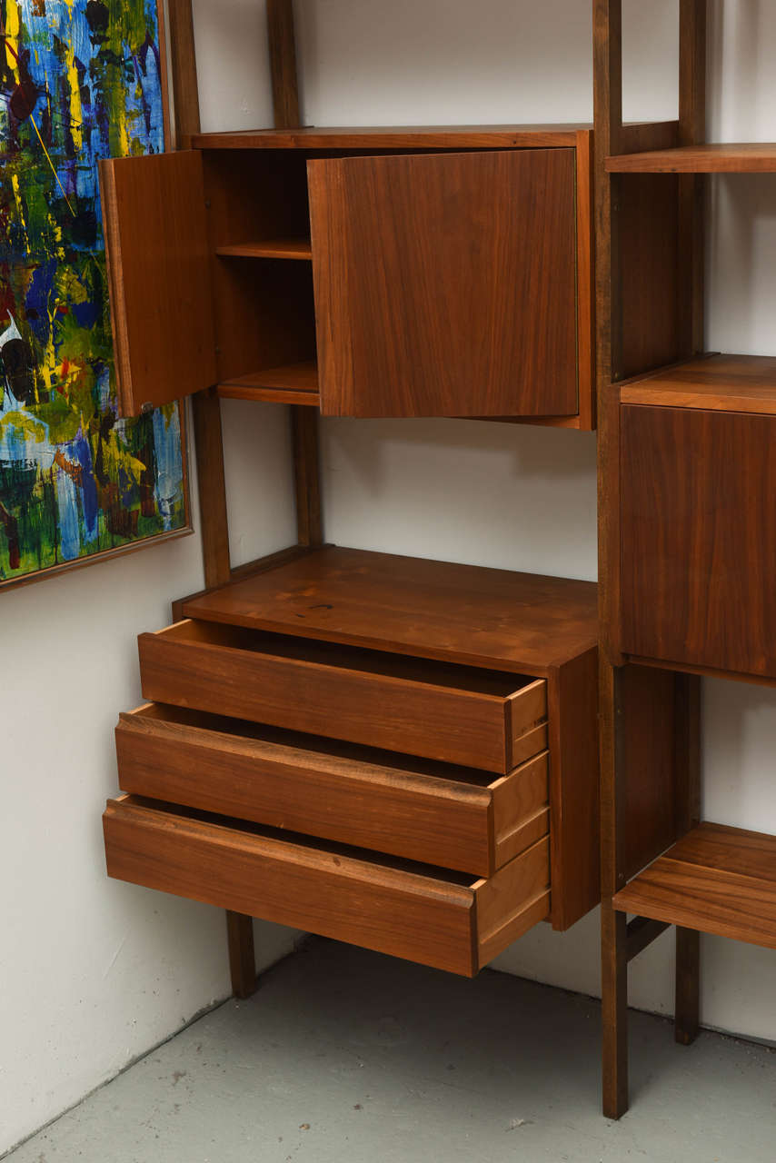 Mid-Century Modern Teak Wall Unit or Storage, 1950s Scan Style at ...