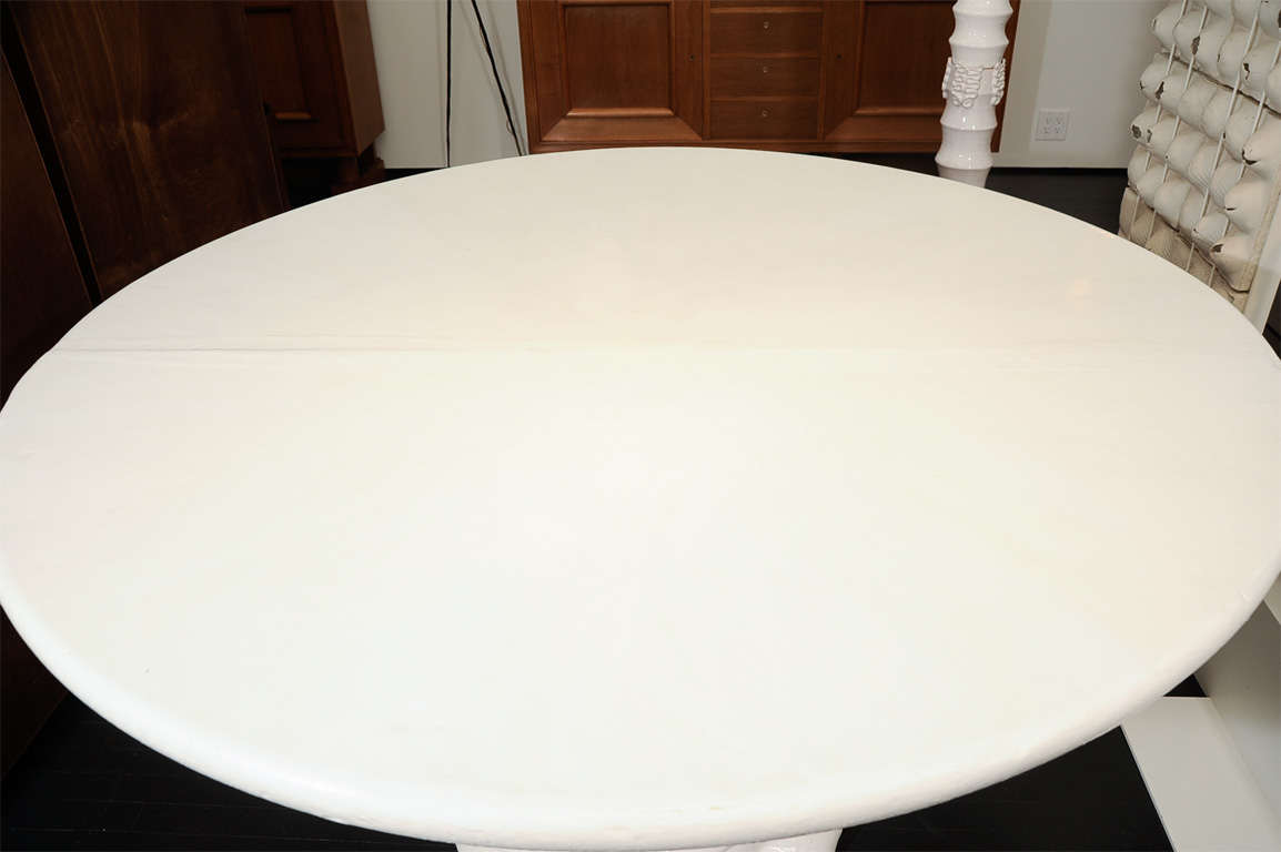 Round Dining Table in Polyurethane by Louis Durot at 1stDibs