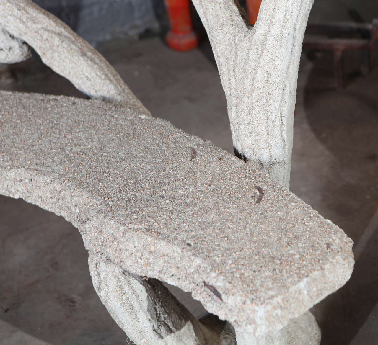 Faux Bois Curved Bench For Sale at 1stDibs