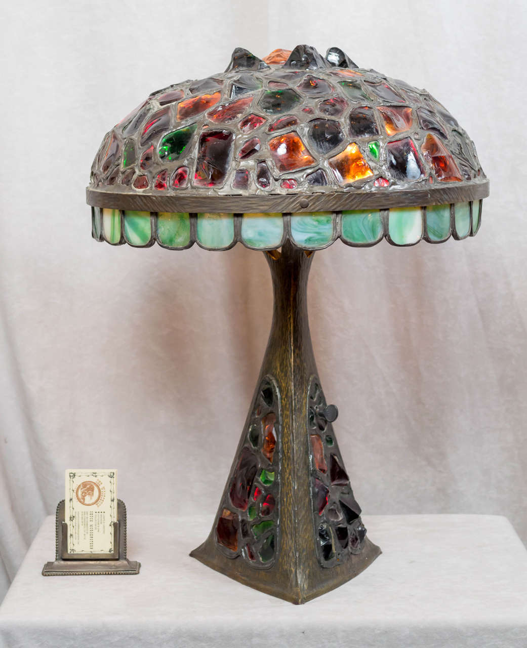 Austrian Bronze and Chunk Jewel Table Lamp at 1stDibs | chunk glass ...