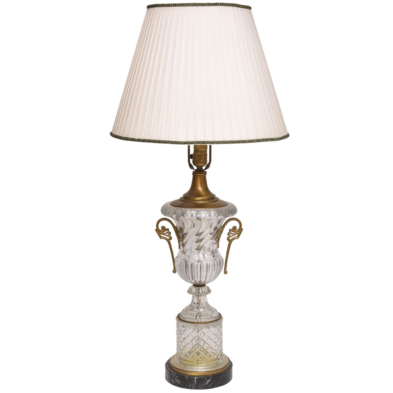 Baccarat Style Cut-Glass Urn Form Lamp by Paul Hansen For Sale at ...