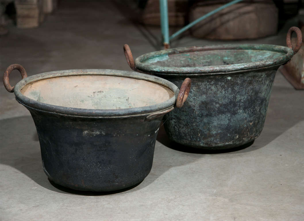 Pair of Copper Planters at 1stDibs