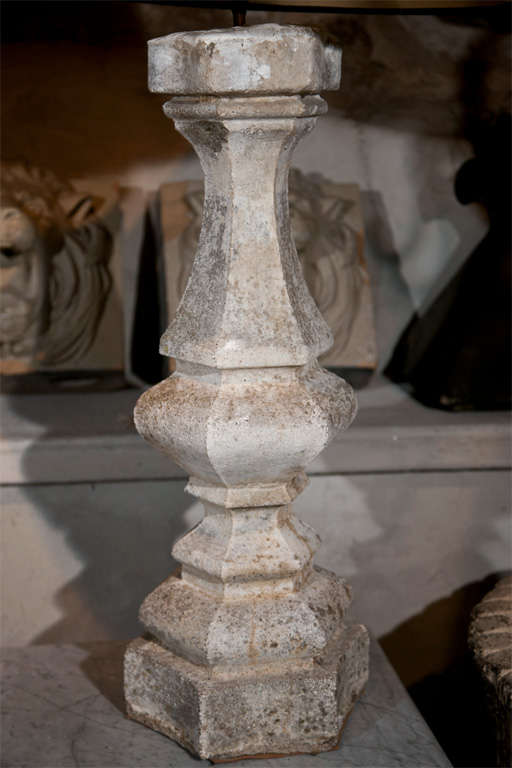 Estate-Sized Pair of French Cast Stone Lamps at 1stDibs