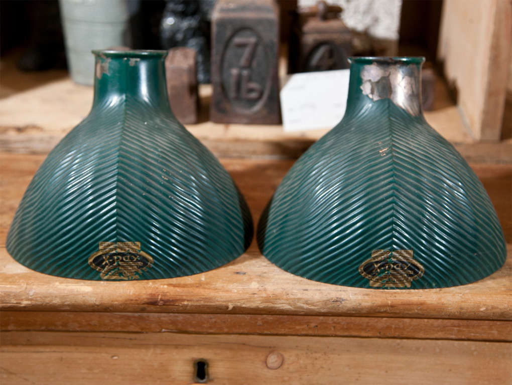 Pair of X-Ray Mercury Glass Clamshell Shades For Sale at 1stDibs ...