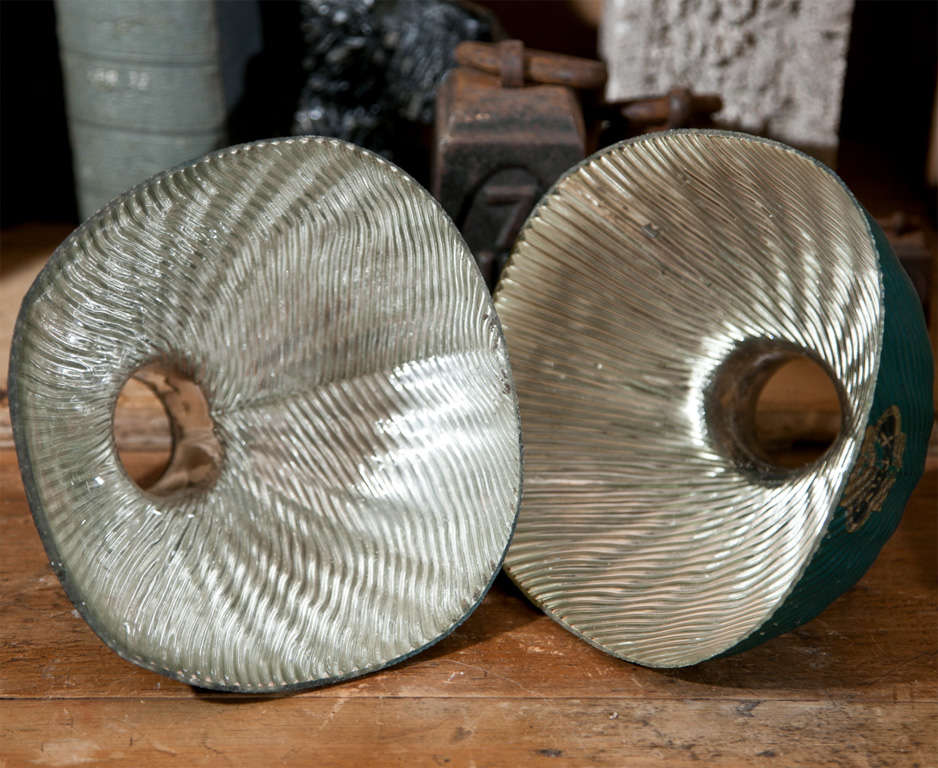 Pair of X-Ray Mercury Glass Clamshell Shades For Sale at 1stDibs ...