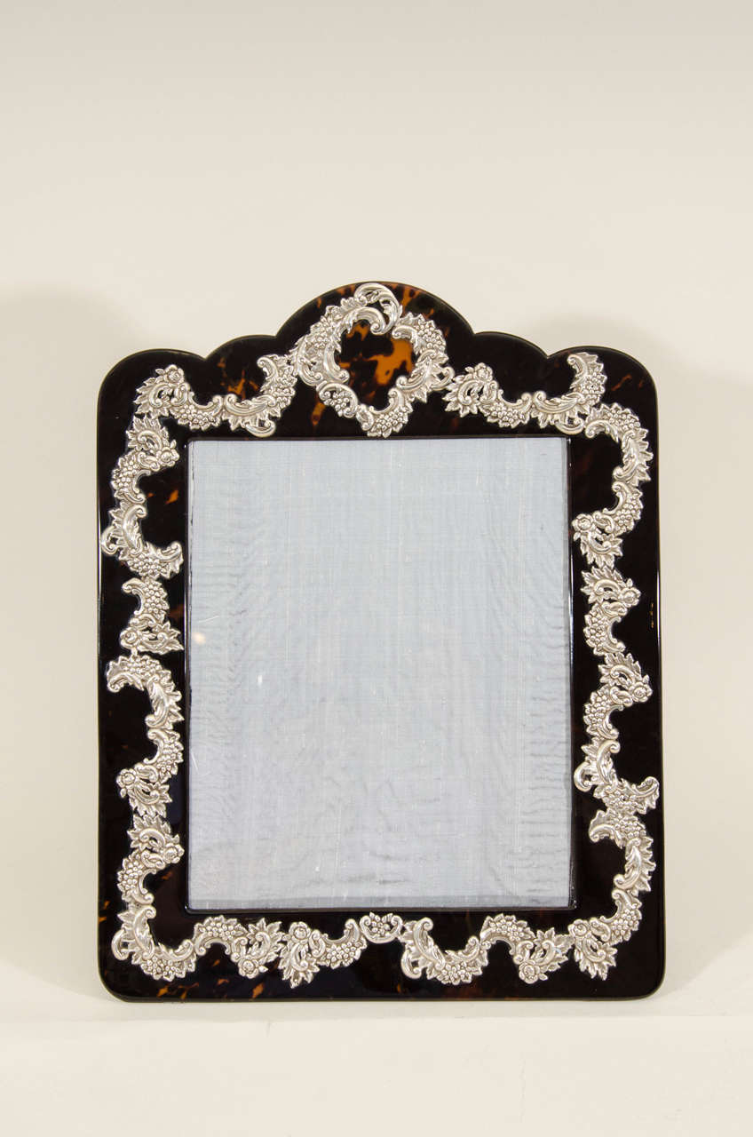 Large English Art Deco Silver-Mounted Faux Tortoiseshell Photograph ...