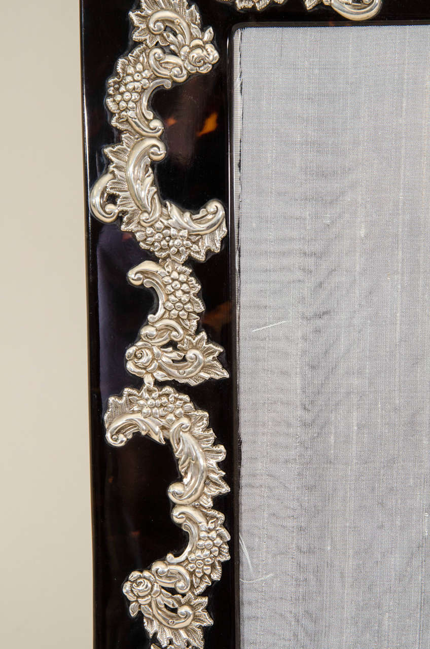 Large English Art Deco Silver-Mounted Faux Tortoiseshell Photograph ...