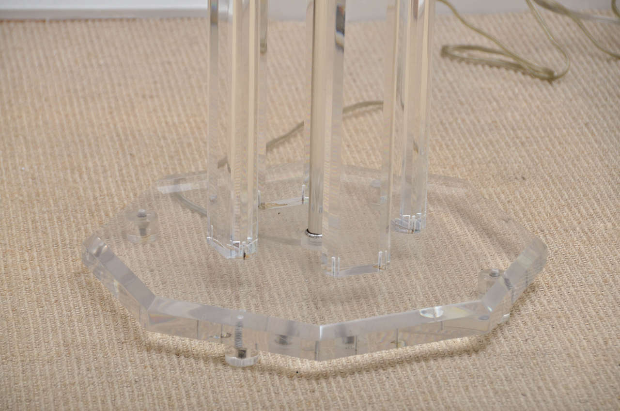 Vintage Lucite Lamp Table with Custom Shade For Sale at 1stDibs ...