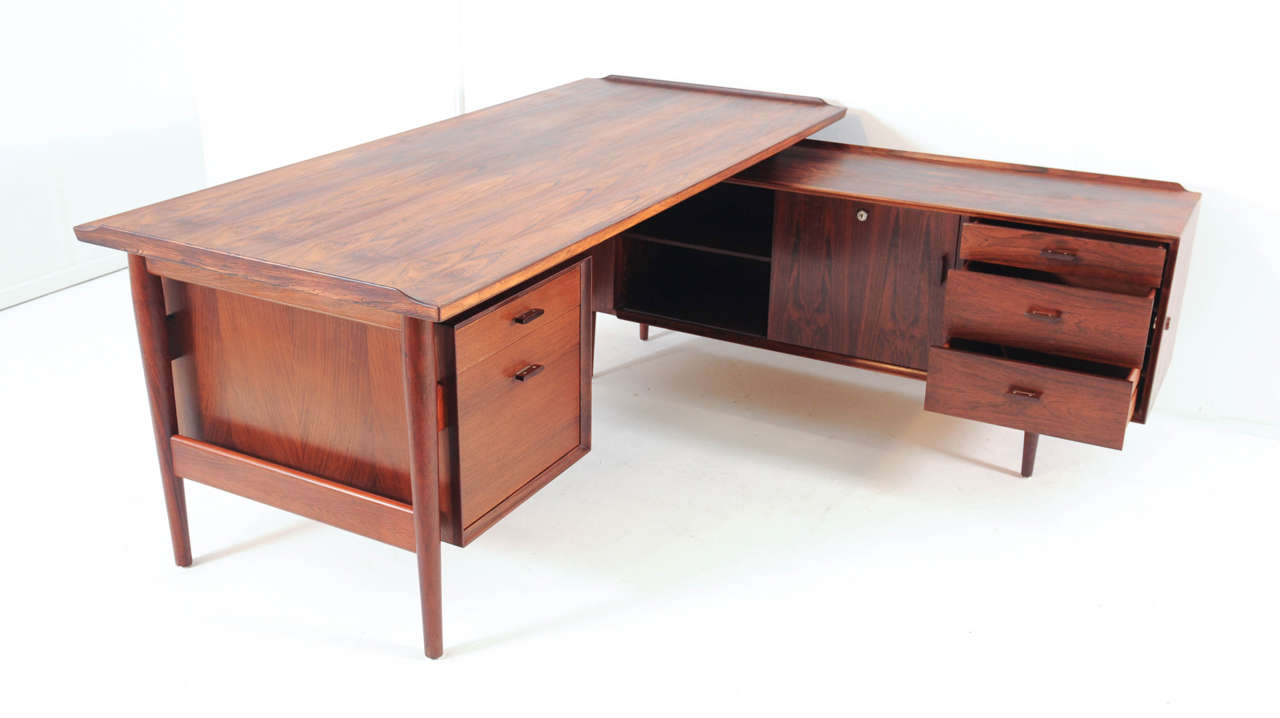Arne Vodder for Sibast L-shaped Executive Desk and Sideboard at 1stDibs ...