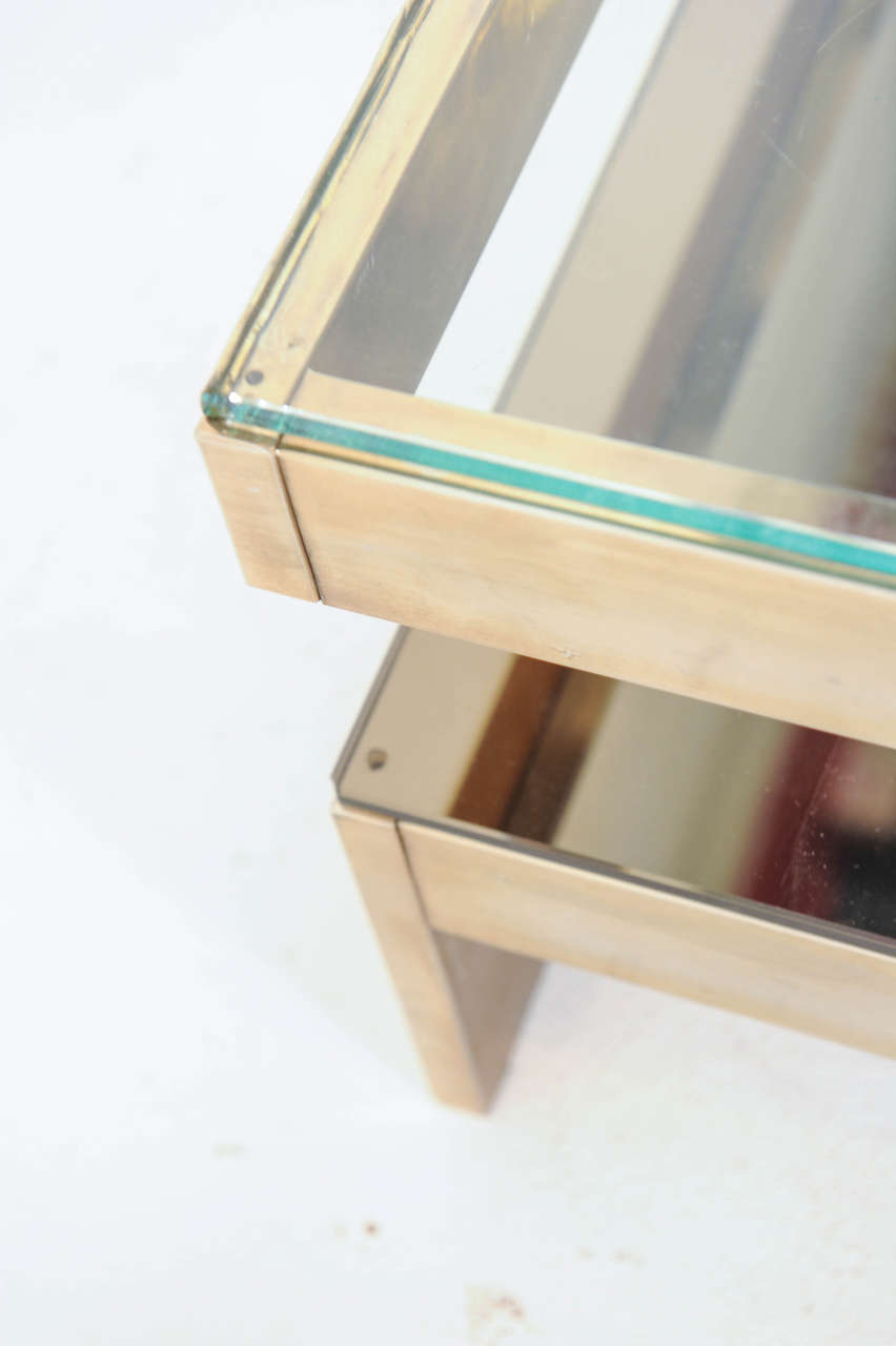 G-Shaped, 23 Carat Gold Plated Coffee Table at 1stDibs