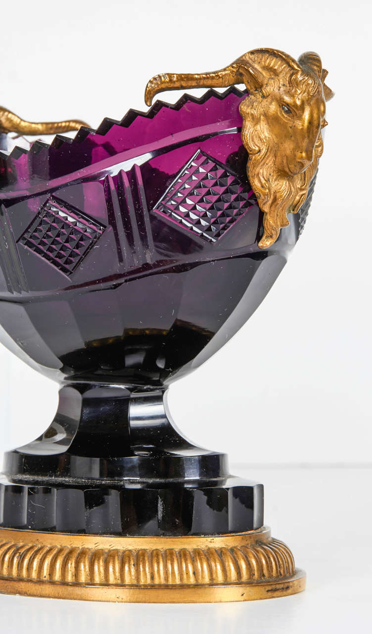 Pair of Antique Russian Ormolu and Amethyst Cut-Glass Compotes For Sale ...