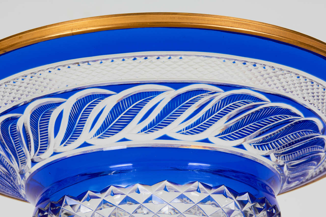 Russian Cobalt Blue Crystal and Dore Bronze-Mounted Centrepiece For ...