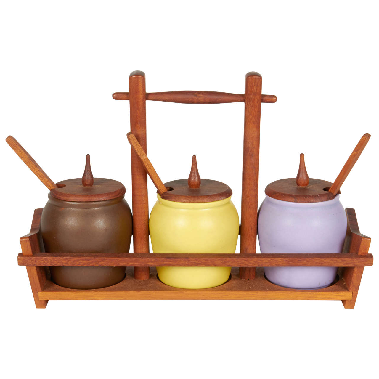 Italian Teak Condiment Server by Anri Form at 1stDibs