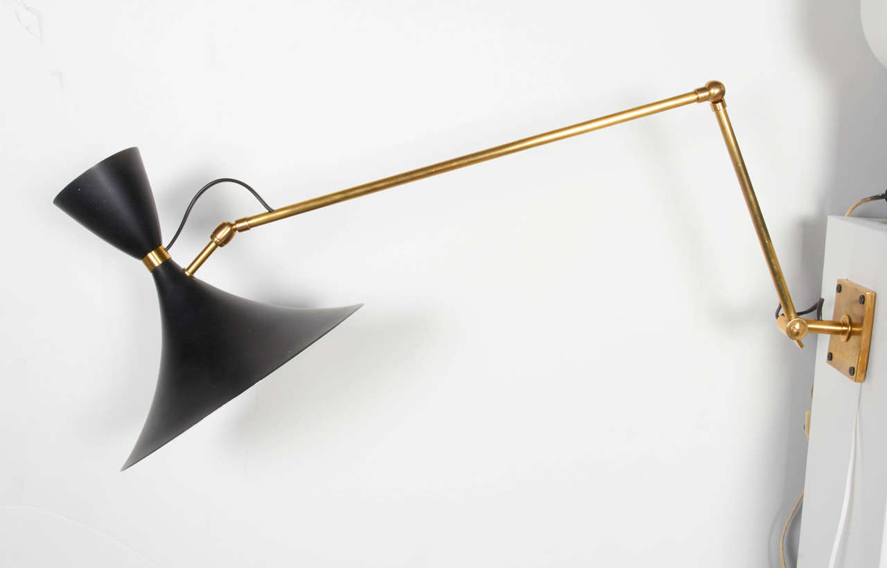 Distinctive Italian Articulating Wall Light at 1stDibs