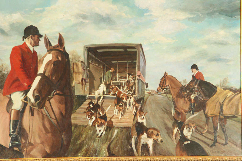 Samuel Marriott Fox Hunt Oil Painting at 1stDibs
