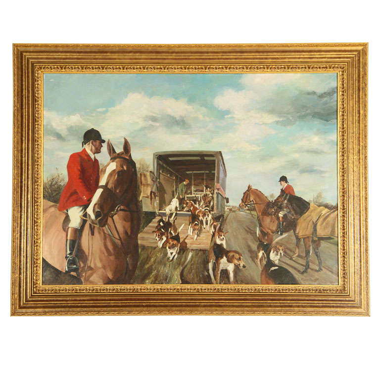 Samuel Marriott Fox Hunt Oil Painting at 1stDibs