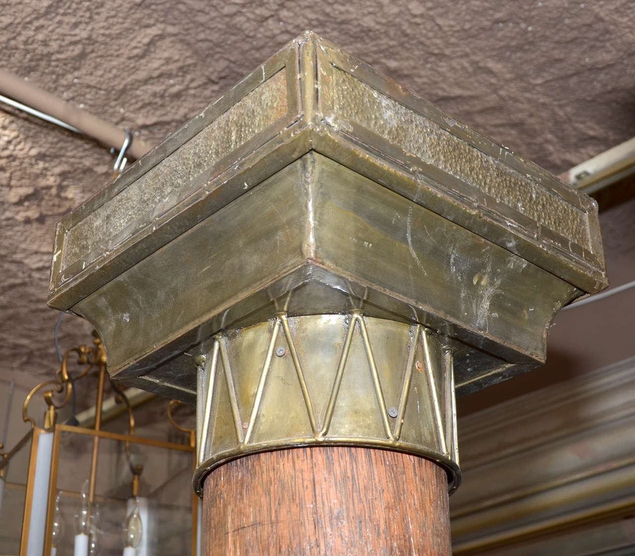 Beautiful Series of Palm Tree Columns in the Art Deco Style at 1stDibs