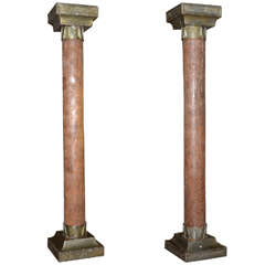 Beautiful Series of Palm Tree Columns in the Art Deco Style at 1stDibs