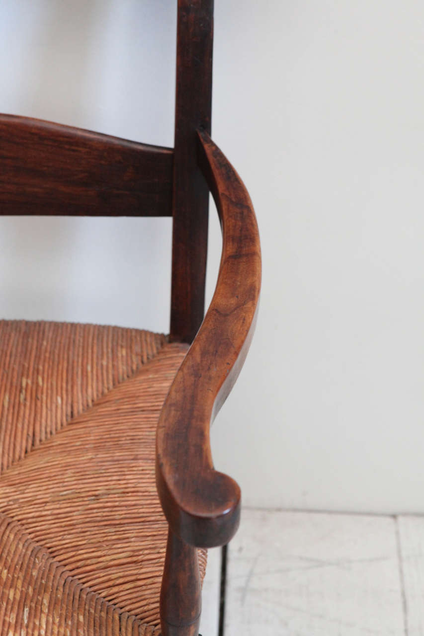 Ladder Back Bench with Rush Seat at 1stDibs | rush seat bench with back ...